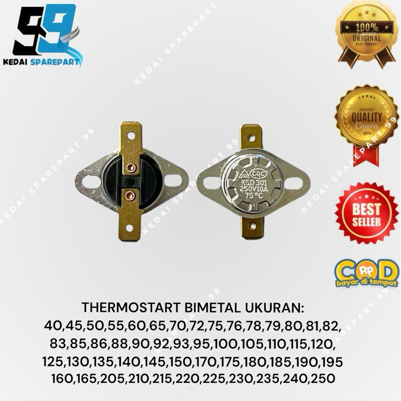 Jual THERMOSTAT BIMETAL THERMOSTART DISPENSER RICE COOKER MAGIC COM | Shopee Indonesia