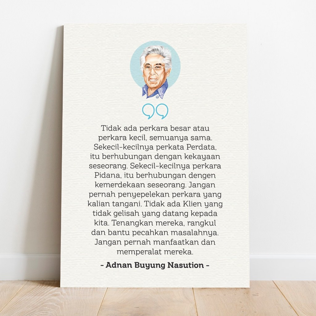 Jual Poster Quote Adnan Buyung Nasution Perkata Perdata Pidana Hukum Kayu MDF | Shopee Indonesia
