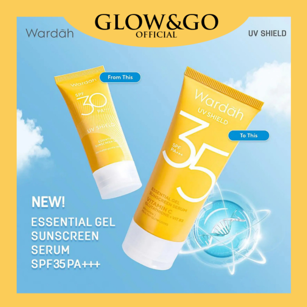 Jual Glow&Go | Wardah UV Shield Essential Sunscreen Gel SPF 35 PA ...