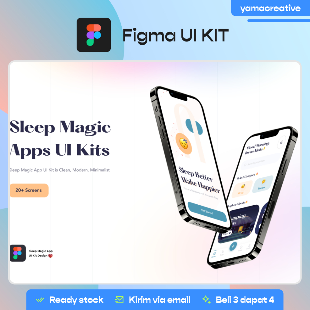 Jual Sleep Management App - Premium Figma UI Kit | Shopee Indonesia