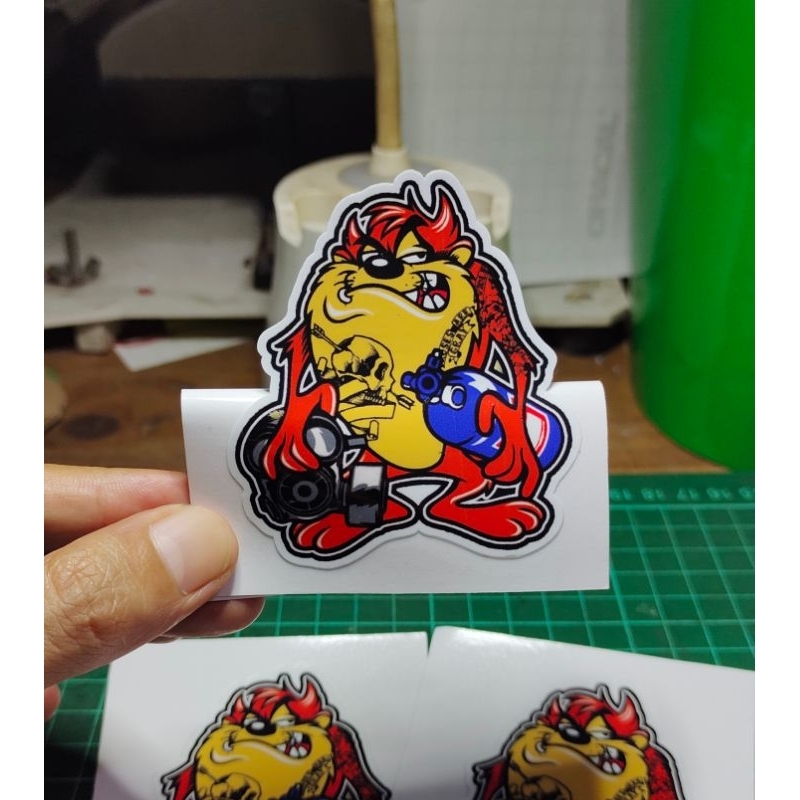 Jual stiker print Tazmania sticker murah keren lucu | Shopee Indonesia