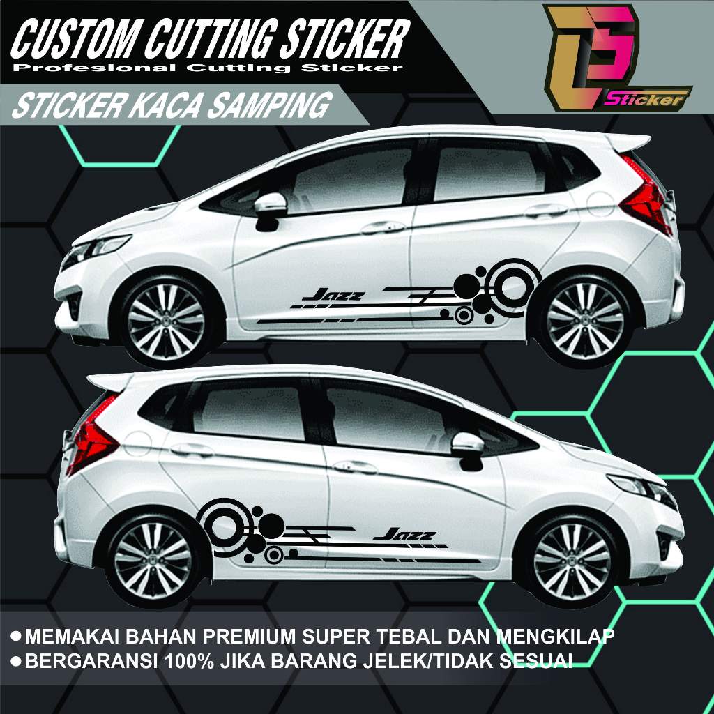 Jual STIKER VARIASI MOBIL HONDA JAZZ STICKER MOBIL HONDA STICKER LIST ...