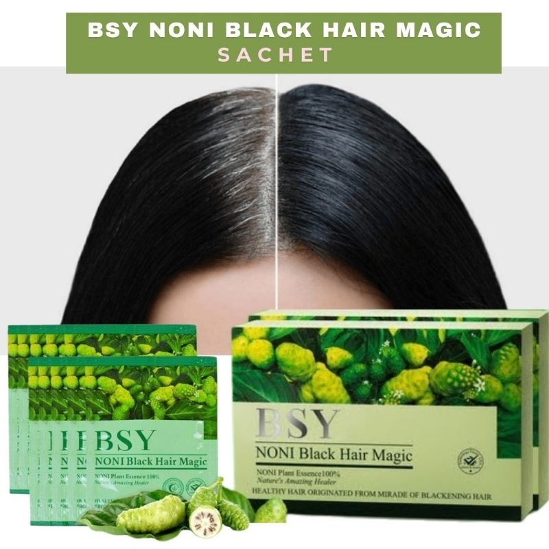 Jual [Sachet] BSY NONI BLACK HAIR MAGIC PER SACHET SHAMPO MENGKUDU ...
