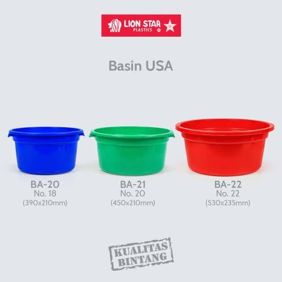 Jual LION STAR BASKOM USA 24" BAK PLASTIK BA-24 DIAMETER 56CM MERAH ...