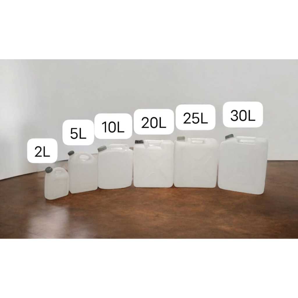 Jual Jerigen Plastik Putih Tebal Ukuran 2L 5L 10L 20L 25L 30L | Shopee Indonesia