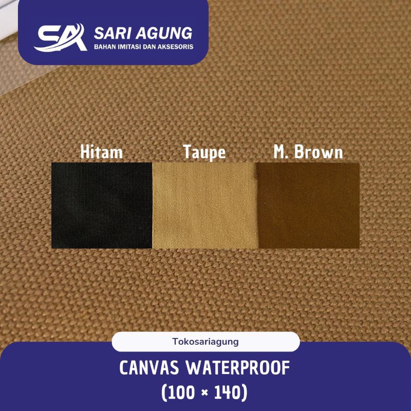 Jual CANVAS WATERPROOF (METER) BAHAN KAIN KANVAS POLOS TEBAL TAHAN AIR ...