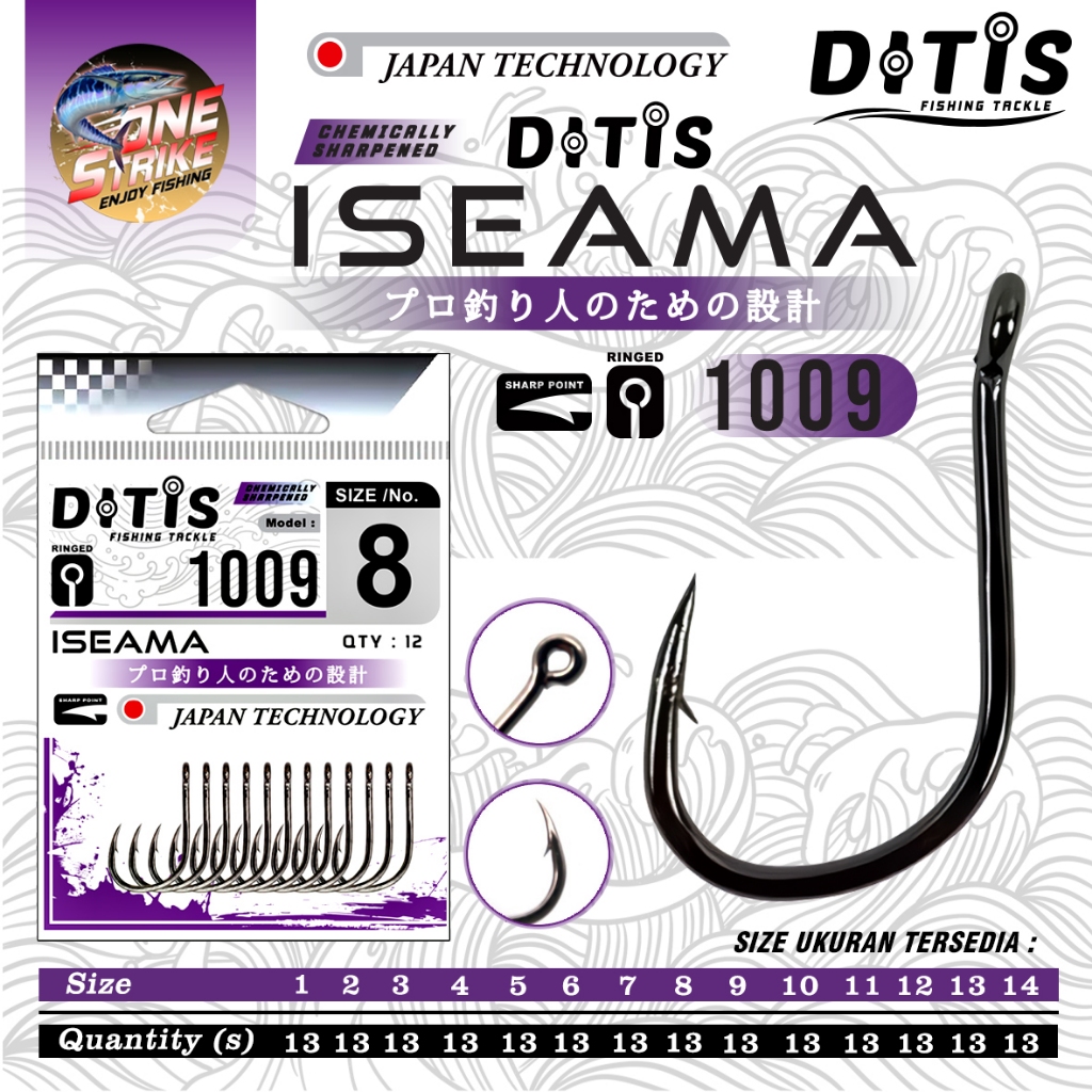 Jual [13’s] Mata Kail Pancing Ditis ISEAMA 1009 High Carbon Hook | Shopee Indonesia