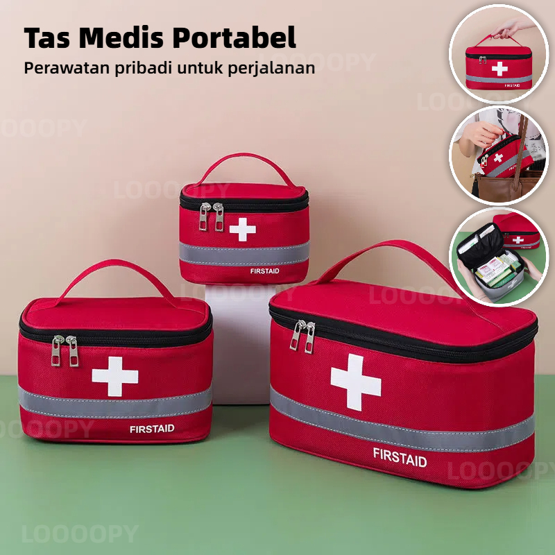 Jual First Aid Kit Portable Bag Tempat Penyimpanan Obat Medicine Strong ...