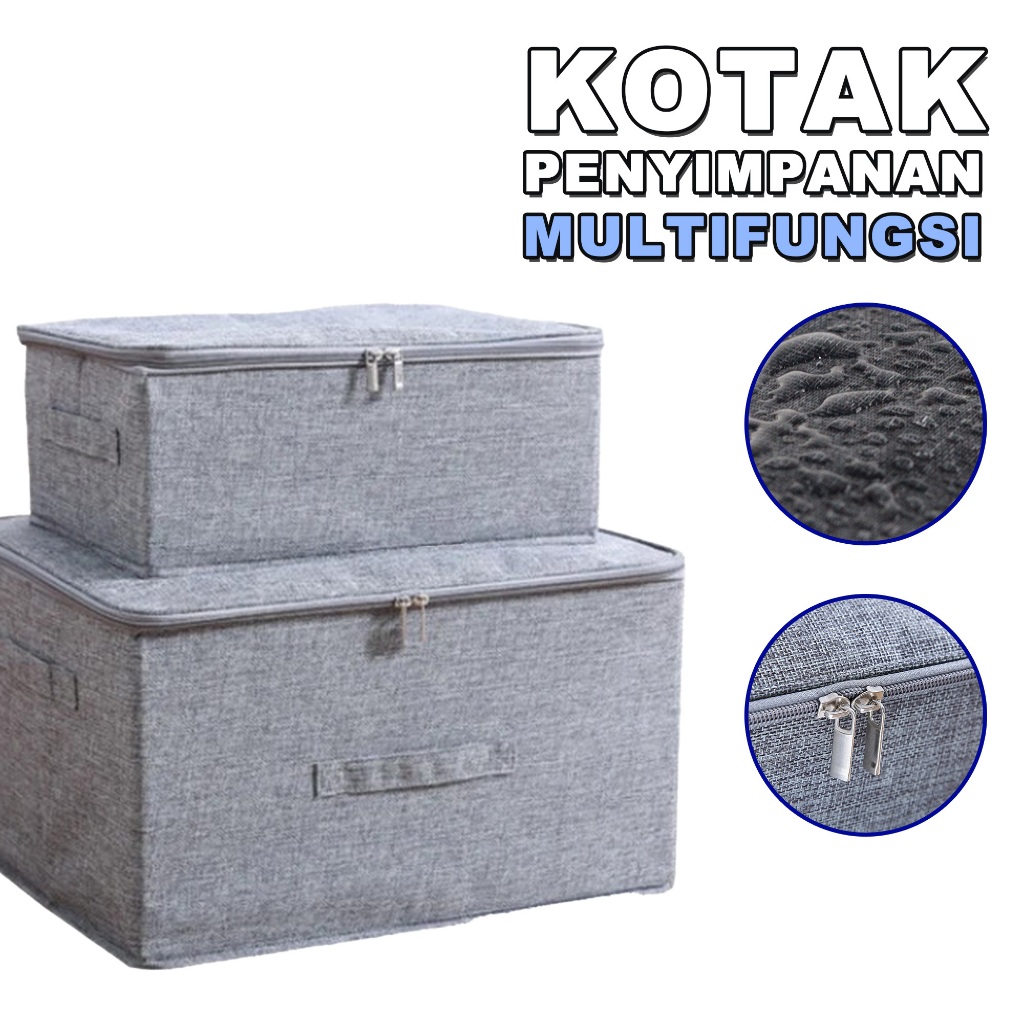 Jual Storage Box Lipat Serbaguna Tempat Penyimpanan Pakaian Kain Tutup ...