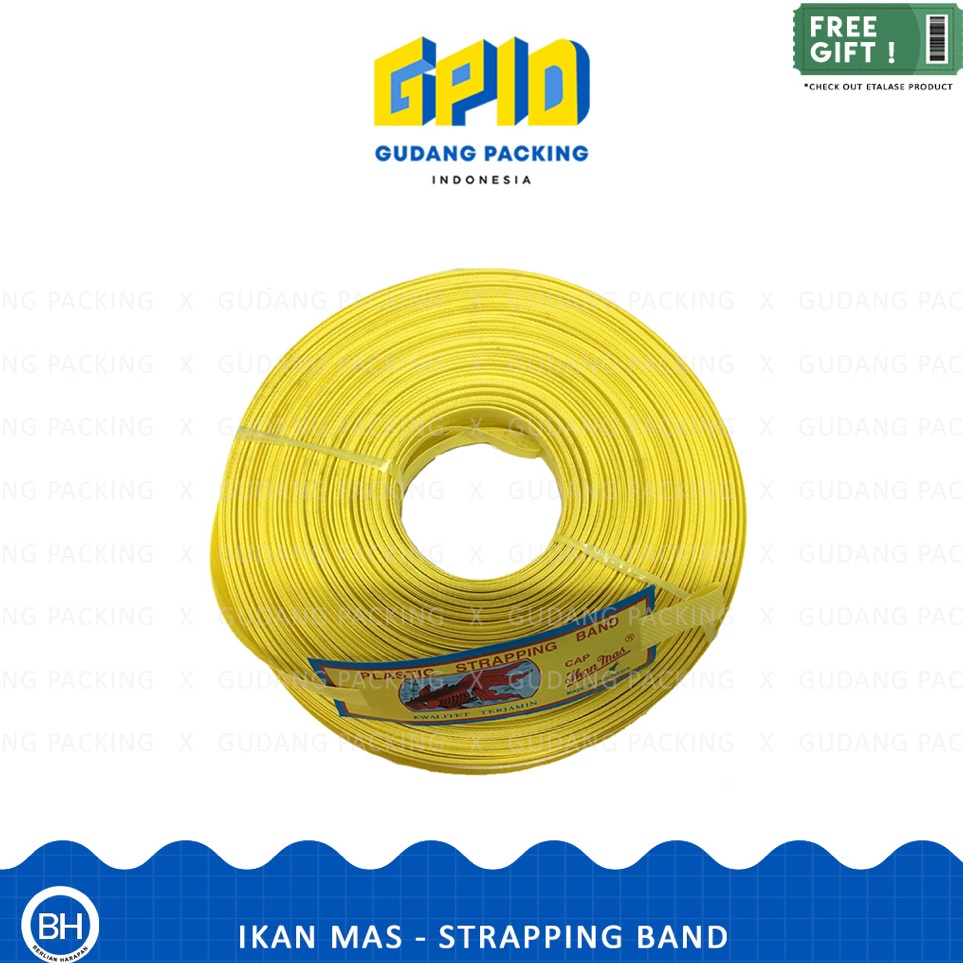 Jual IKAN MAS Plastic Strapping Band Kuning 15 Kg KODE S3B7 | Shopee ...