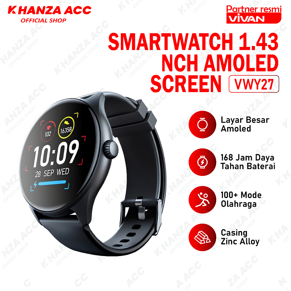 Jual KHANZAACC VIVAN VWY27 Smart Watch Amoled Screen Professional ...