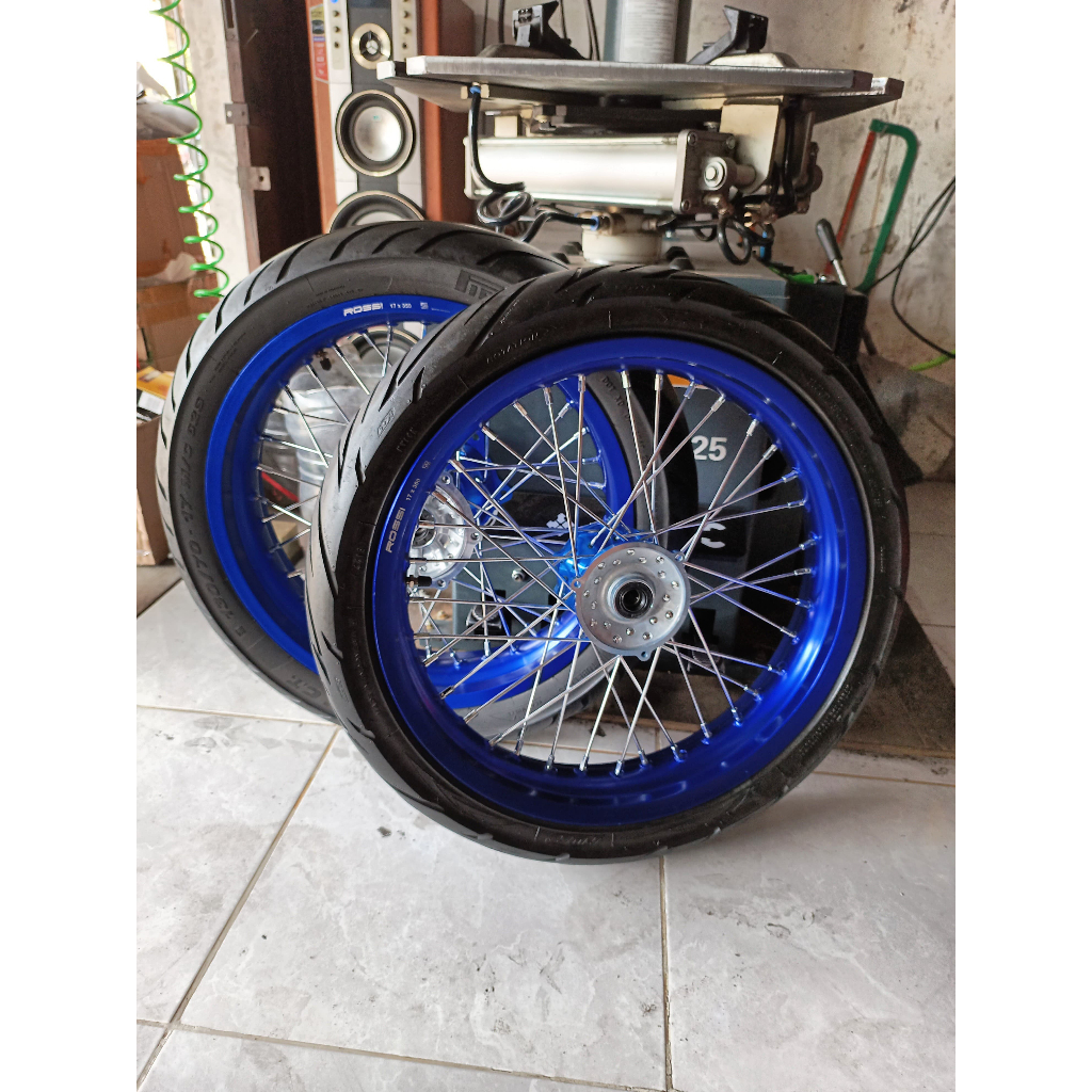 Jual Roda Supermoto WR Ring 17 Wheelset Sumo Yamaha WR155 Paket Hemat ...