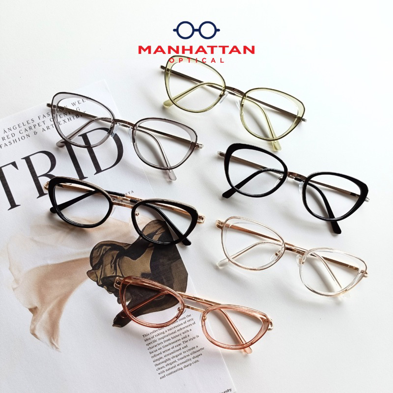 Jual ODDY - Kacamata Model Cat Eye Semi Oval cewek kekinian | Shopee ...