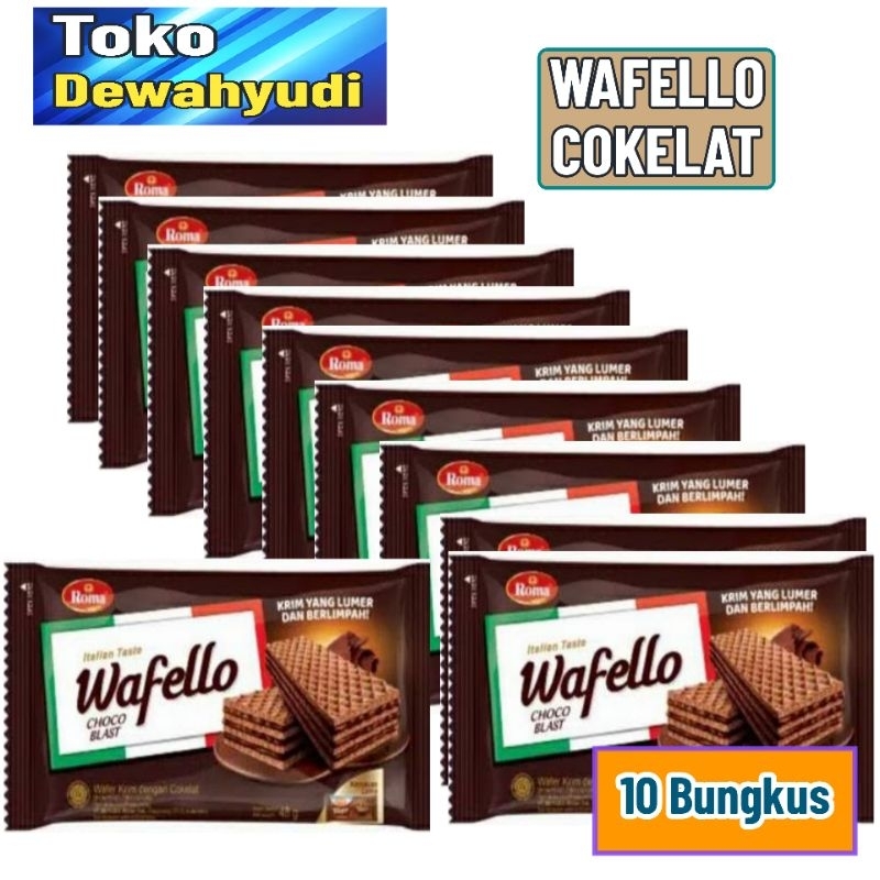 Jual wafer WAFELLO Choco Blast Wafer cokelat Italia per Bag ( isi 10 ...