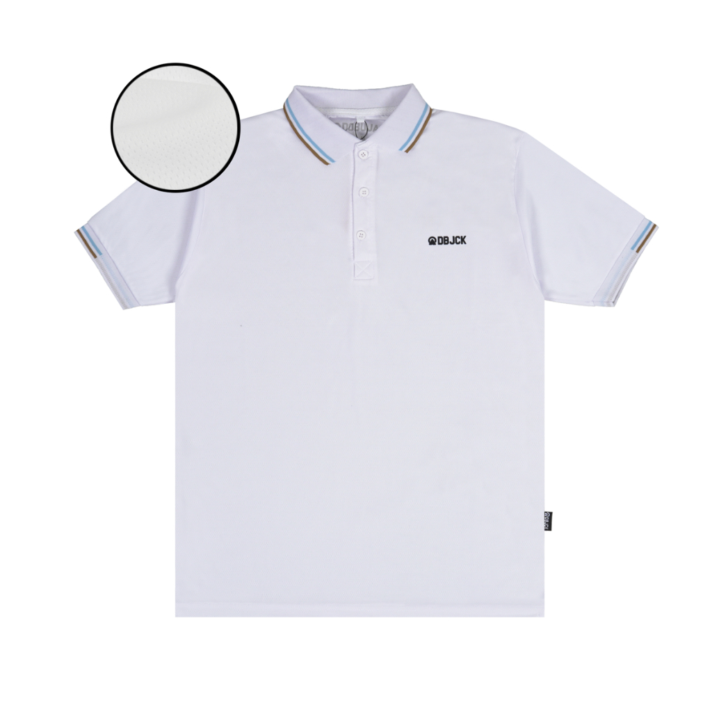 Jual Dobujack Polo Shirt Battle White | Shopee Indonesia