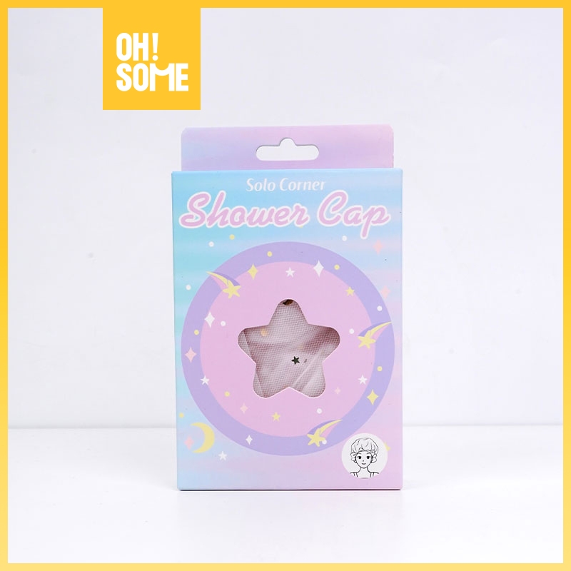 Jual OHSOME - Solo Corner Star Thickening Shower Cap Hair Cap Penutup ...