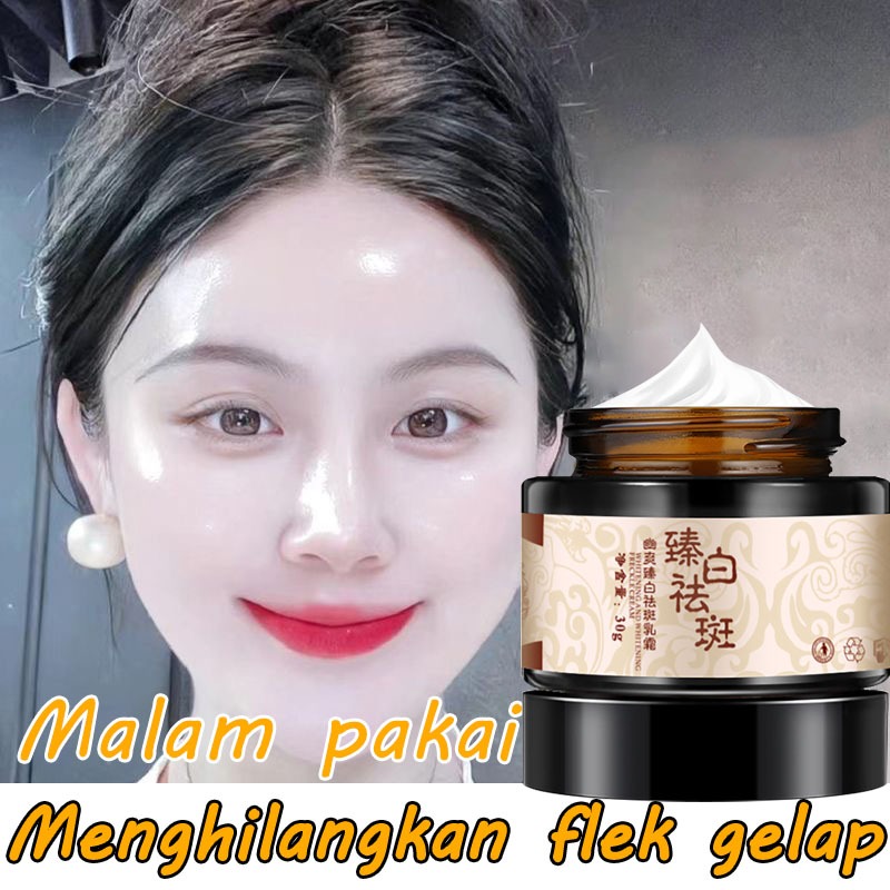 Jual 30g flek hitam membandel Krim cream pemutih wajah glowing cepat Melasma Cream Herbal ...