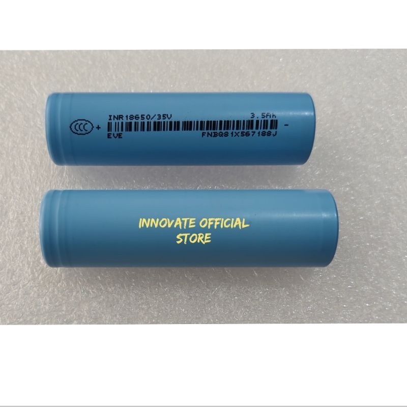 Jual BATTERY 18650 EVE 3.7V 3500MAH FLAT SAMA BUTTON TOP | Shopee Indonesia