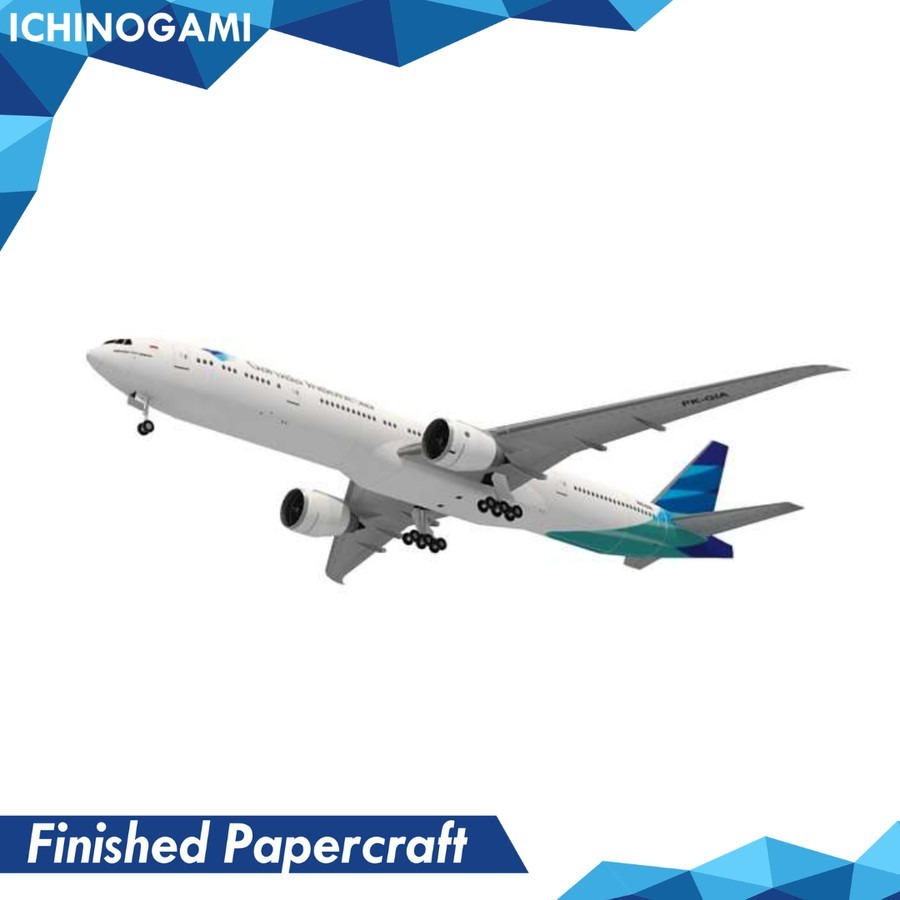 Jual Papercraft (DIY) Boeing Garuda Indonesia B777 Ichinogami, isi 1 ...