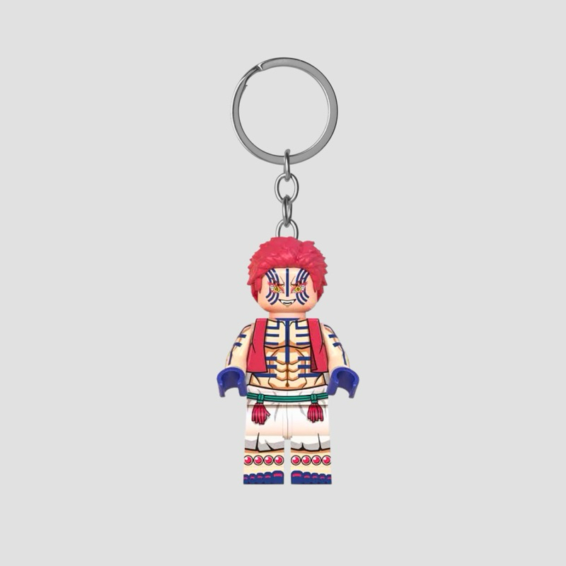 Jual Dhis Project Shiny Keychain LEGO Minifigure Akaza Kimetsu No Yaiba ...