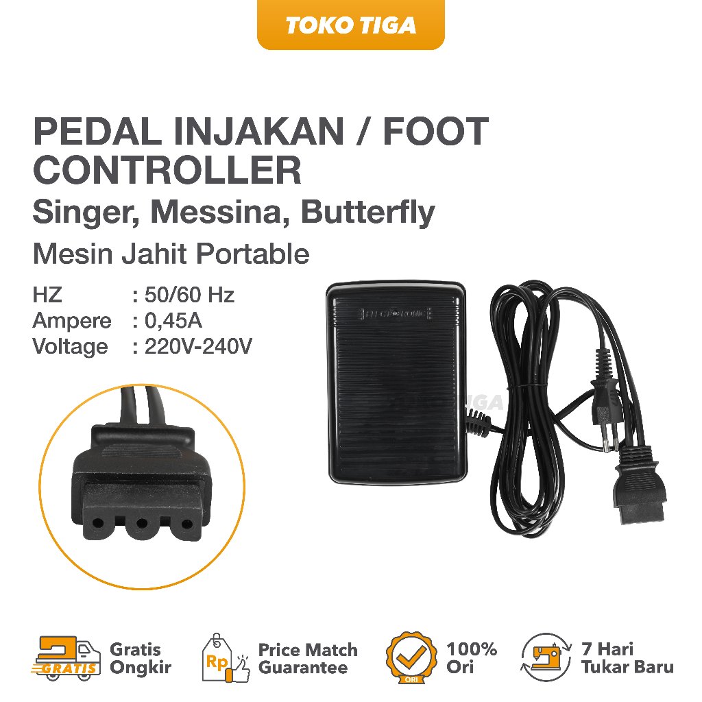 Jual Pedal/Foot Controller Mesin Jahit Portable / Multifungsi Pedal ...