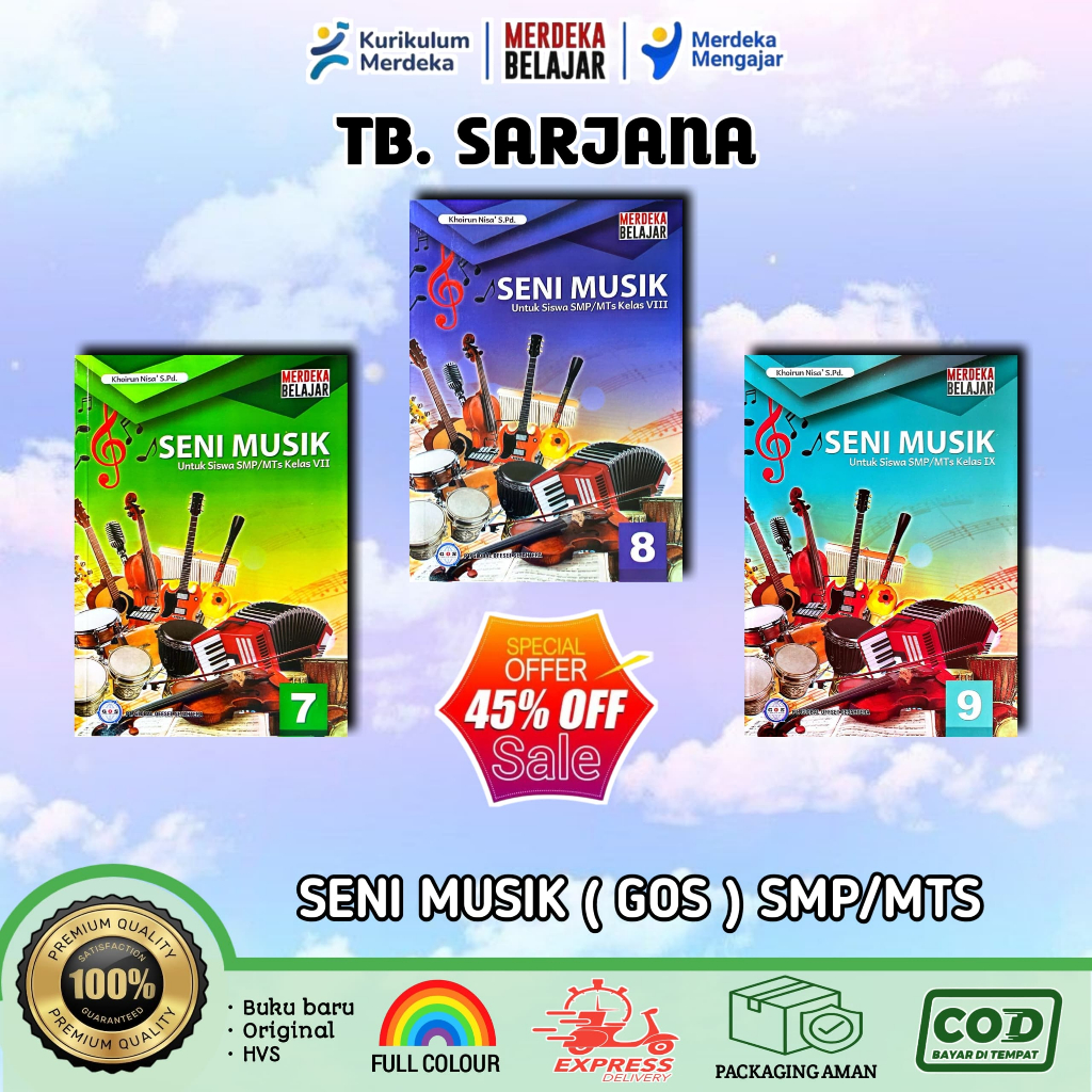 Jual BUKU SISWA SENI MUSIK KELAS 7,8,9 SMP/MTS KURIKULUM MERDEKA - GLOBAL OFFSET SEJAHTERA ...