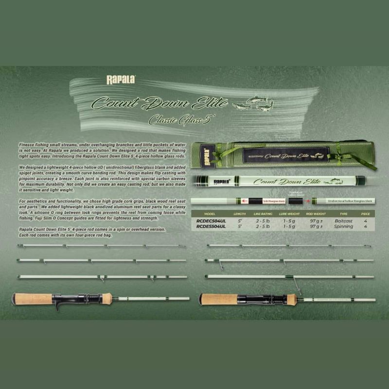 Jual JORAN RAPALA COUNTDOWN ELITE CLASSIC GLASS STREAM FISHING TRAVEL ...