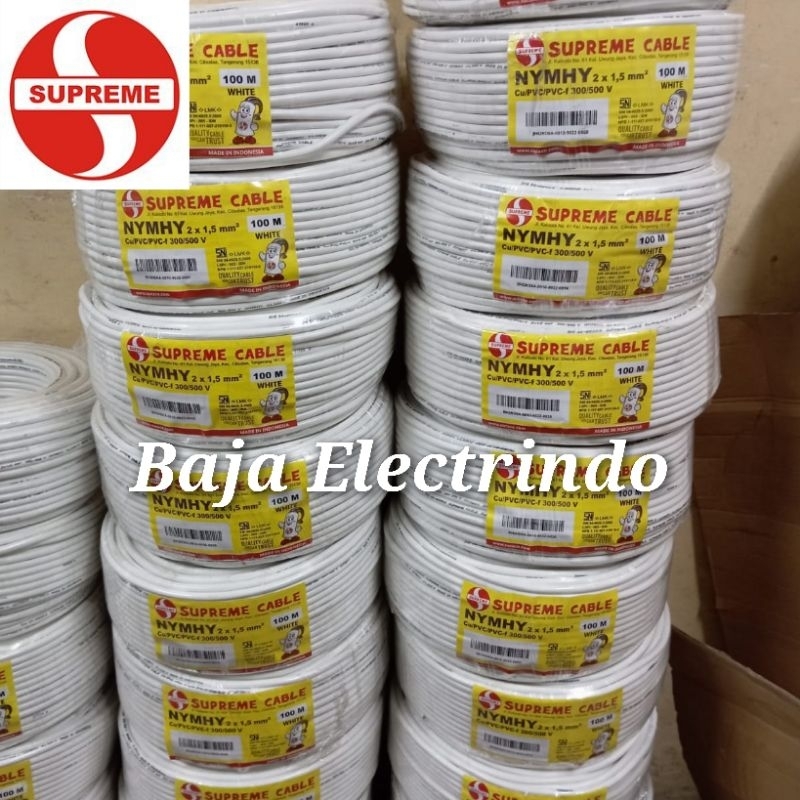 Jual Kabel Listrik Serabut NYMHY/NYYHY 2x1,5mm SUPREME @50m/100m NYMHY 2x1.5 2x1,5 mm 2x1.5mm ...