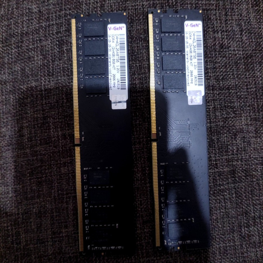 Jual Ram PC V-GEN DDR4 8GB KIT (2x4GB) 2666mhz second bekas | Shopee ...