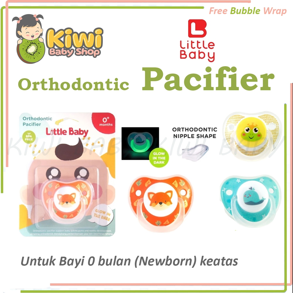 Jual Little Baby Empeng Bayi Glow in The Dark 0m+ (Orthodontic Pacifier ...
