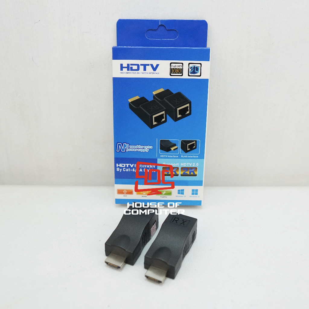 Jual HDMI EXTENDER 30 METER OVER SINGLE KABEL LAN RJ45 | Shopee Indonesia