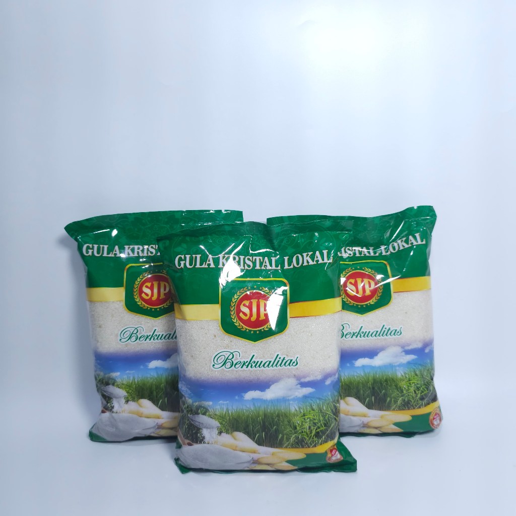 Jual Bundling Gula Kristal Lokal Putih SJP Kemasan 1KG 3 pcs | Shopee ...