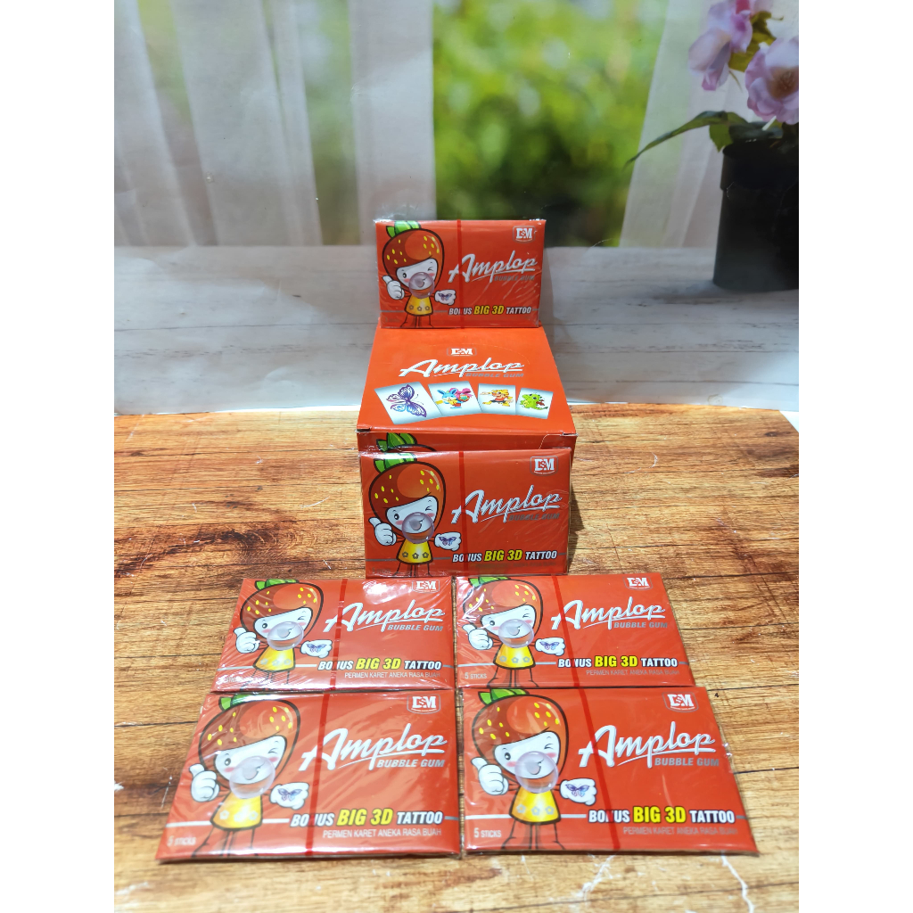 Jual PERMEN KARET AMPLOP RASA STROBERI JERUK ANGGUR APEL | Shopee Indonesia