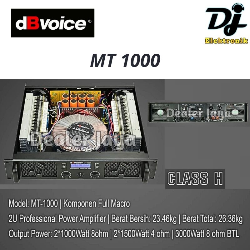 Jual Power Amplifier DB Voice MT 1000 / MT1000 - 2 channel (dBVoice ...
