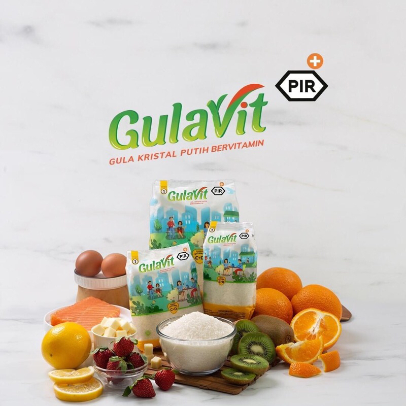 Jual GulaVit Gula Pasir Kristal Putih dari Tebu Bervitamin C & D 1 Kg ...