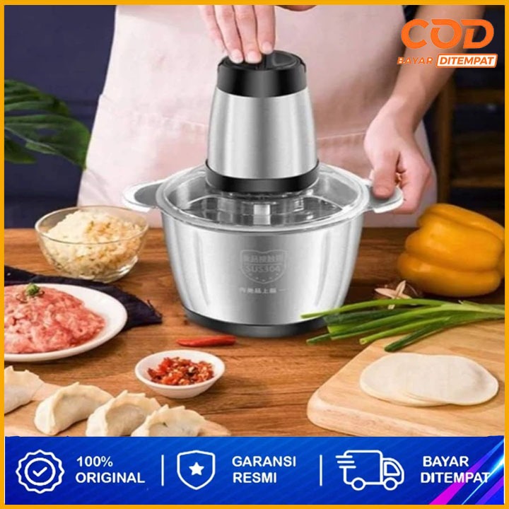 Jual new food chopper penggiling daging kapasitas 2liter body stainless ...