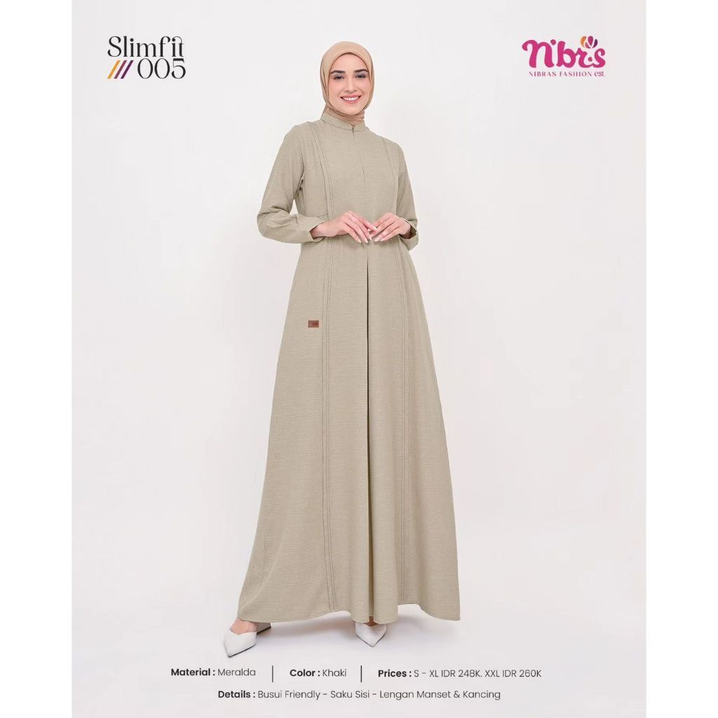 Jual Gamis Nibras SLIM FIT 005 Gamis Nibras Terbaru Gamis Wanita Dewasa Kekinian Baju Muslim ...
