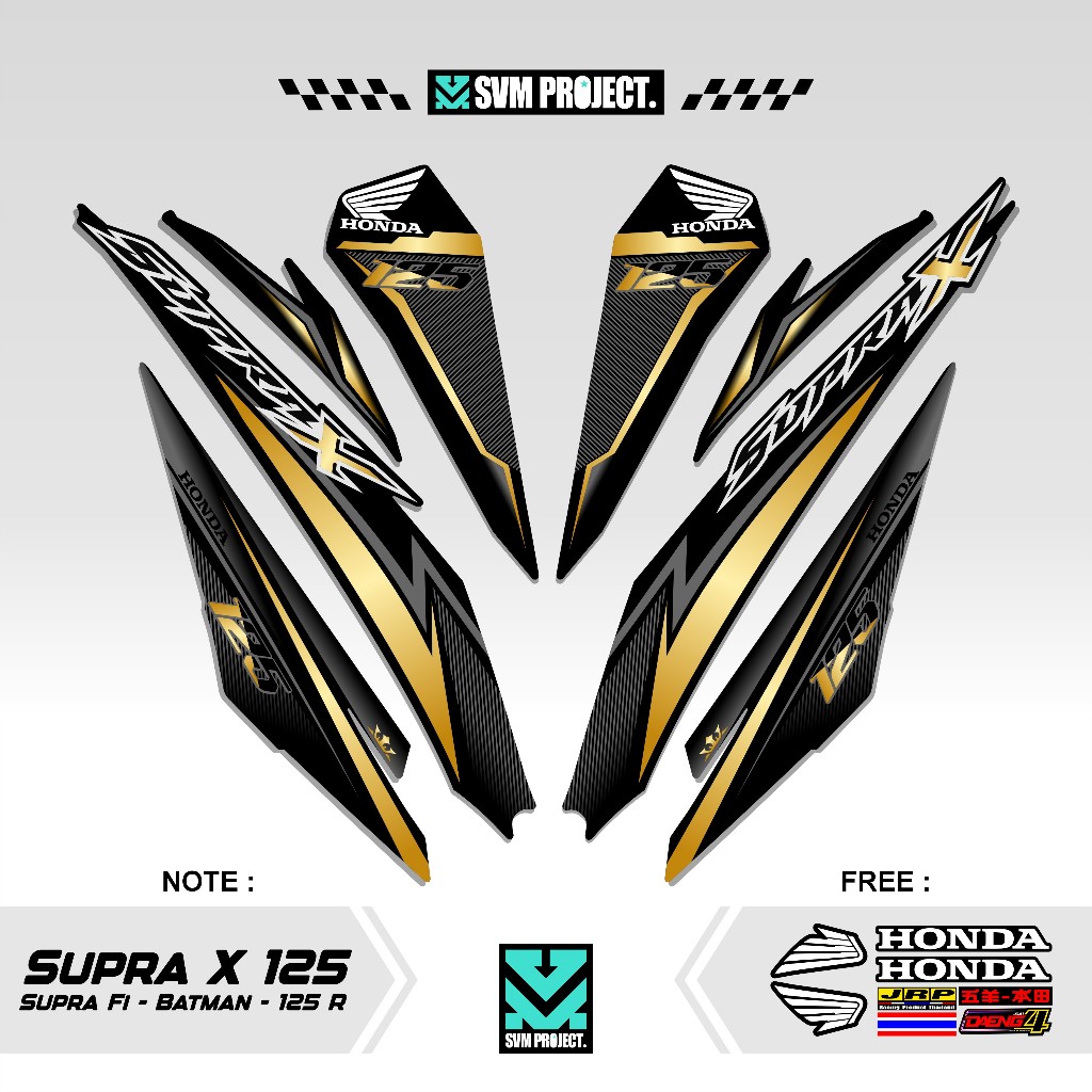 Jual STRIPING HONDA SUPRA X 125 Fi MOTIF X50 STIKER SUPRA X BATMAN ...