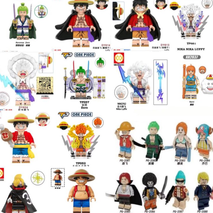 Jual Ready Laris AYOBUYID LEGO MINI FIGURE BRICK ONE PIECE LUFFY ZORO ...