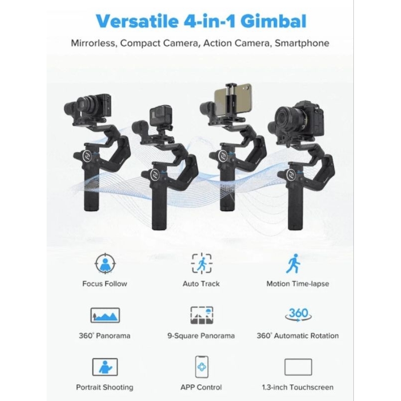 Jual FEIYUTECH SCORP MINI 3-AXIS HANDHELD GIMBAL STABILIZER (max 1.2kg) | Shopee Indonesia