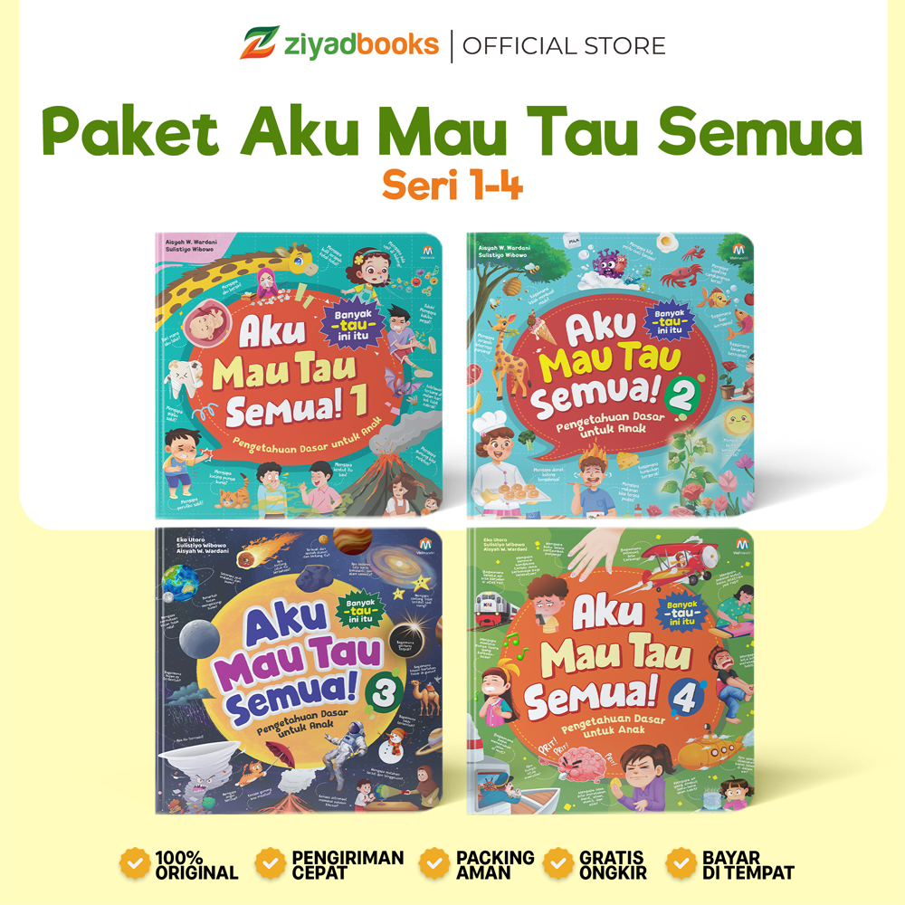 Jual (Isi 4 Buku) Paket Lengkap AKU MAU TAU SEMUA JILID 1-4 - Buku Ensiklopedia Edukasi Anak 3 ...