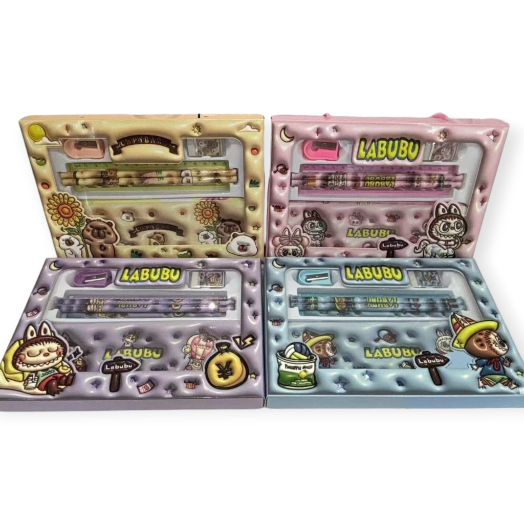 Jual STUDY SET 107 LABUBU CAPYBARA SANRIO / STATIONERY SET / SET ALAT ...