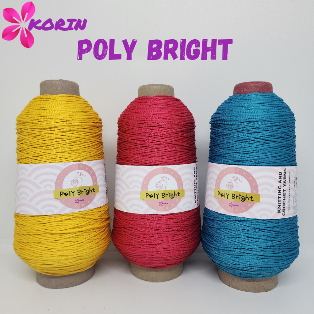 Jual [200gr] Benang Rajut POLY BRIGHT/ Poly Kilap / Polyester / Poli ...