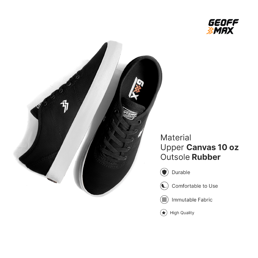 Jual Geoff Max - Ethan Black White - Sneakers Sepatu Sekolah Kuliah ...