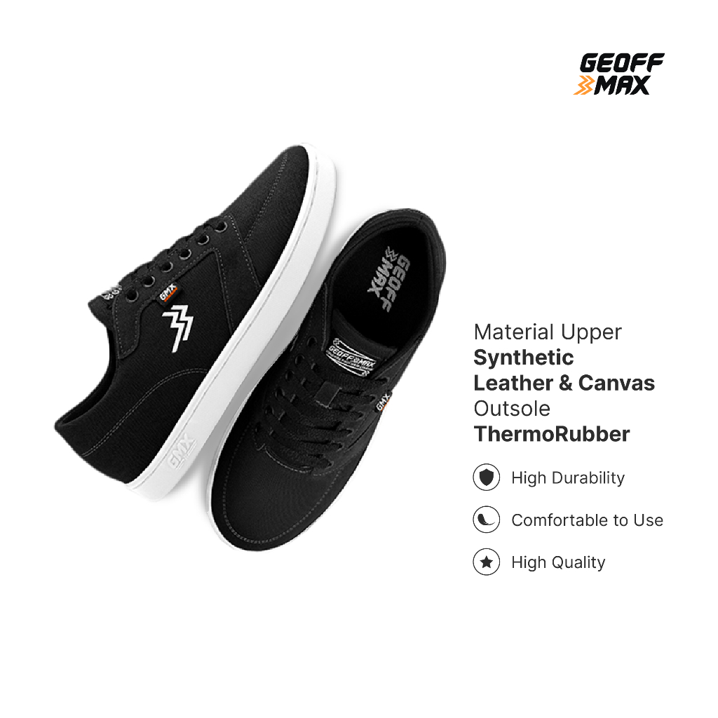 Jual Geoff Max - Jarvis Black White - Sneakers Sepatu Sekolah | Sepatu ...