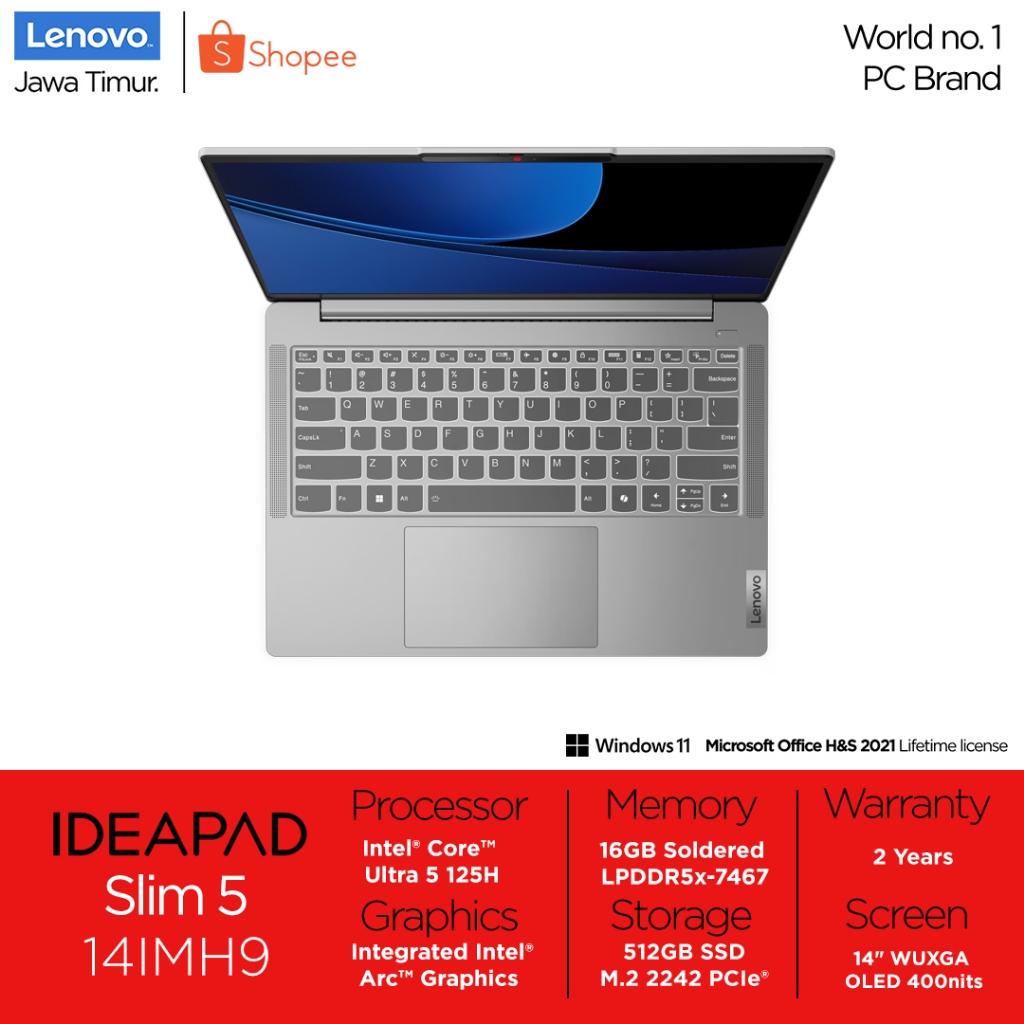 Jual Lenovo IP S5 7QID Core Ultra 5 125H 16GB 512GB Win 11 OHS 2021 ...