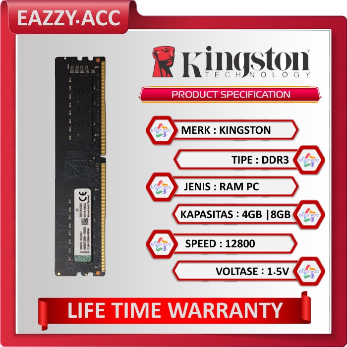 Jual Ram / Memory PC KINGSTON DDR3 4GB / 8GB LONGDIMM | Shopee Indonesia