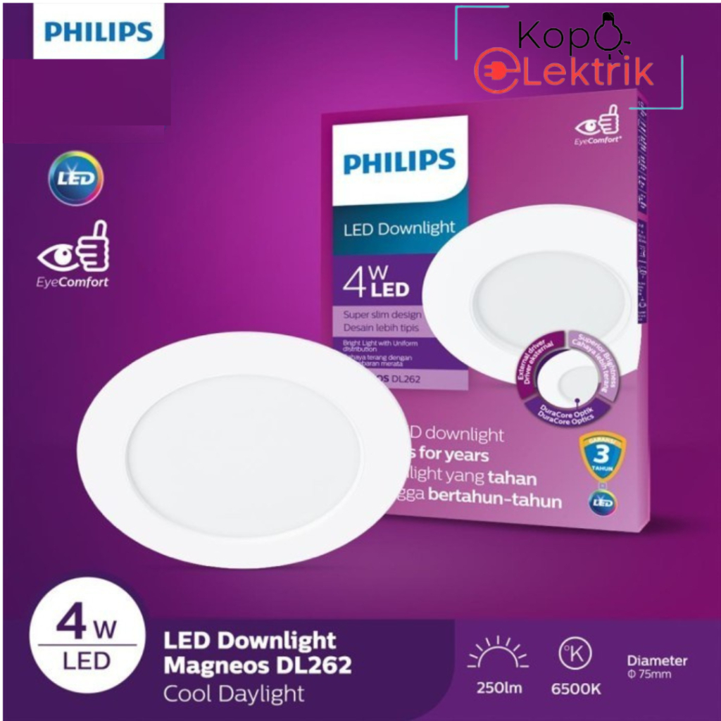 Jual Lampu Downlight Led Philips Magneos DL262 4W 6W 9W 12W | Shopee Indonesia