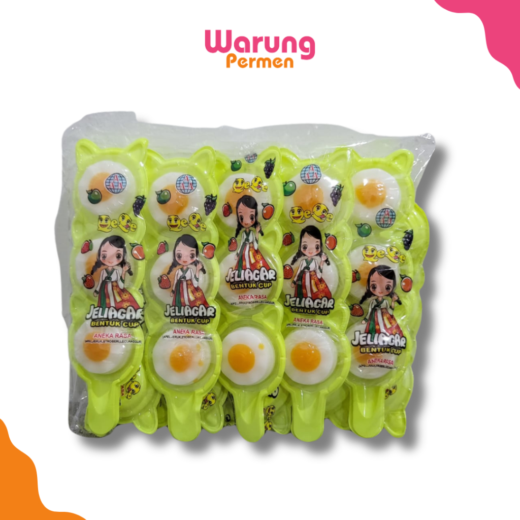 Jual Permen Telor Ceplok 10 Pcs QeQe / Permen Jelly Agar Agar Rasa ...