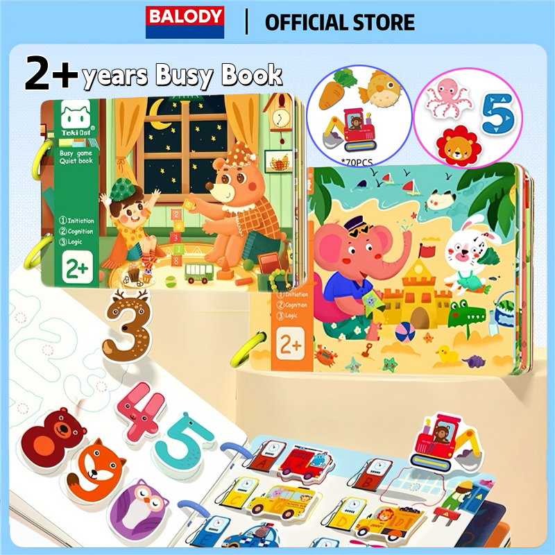 Jual BALODY Velcro Quiet Book 2+years Busy Book Buku Edukasi Anak Buku ...